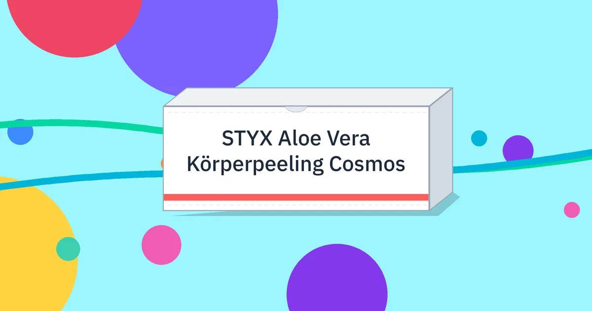 Symbolbild: Packung mit der Aufschrift STYX Aloe Vera Körperpeeling Cosmos (PZN 15816859) – Verfügbarkeit und Bezug in Apotheken in Frankfurt am Main