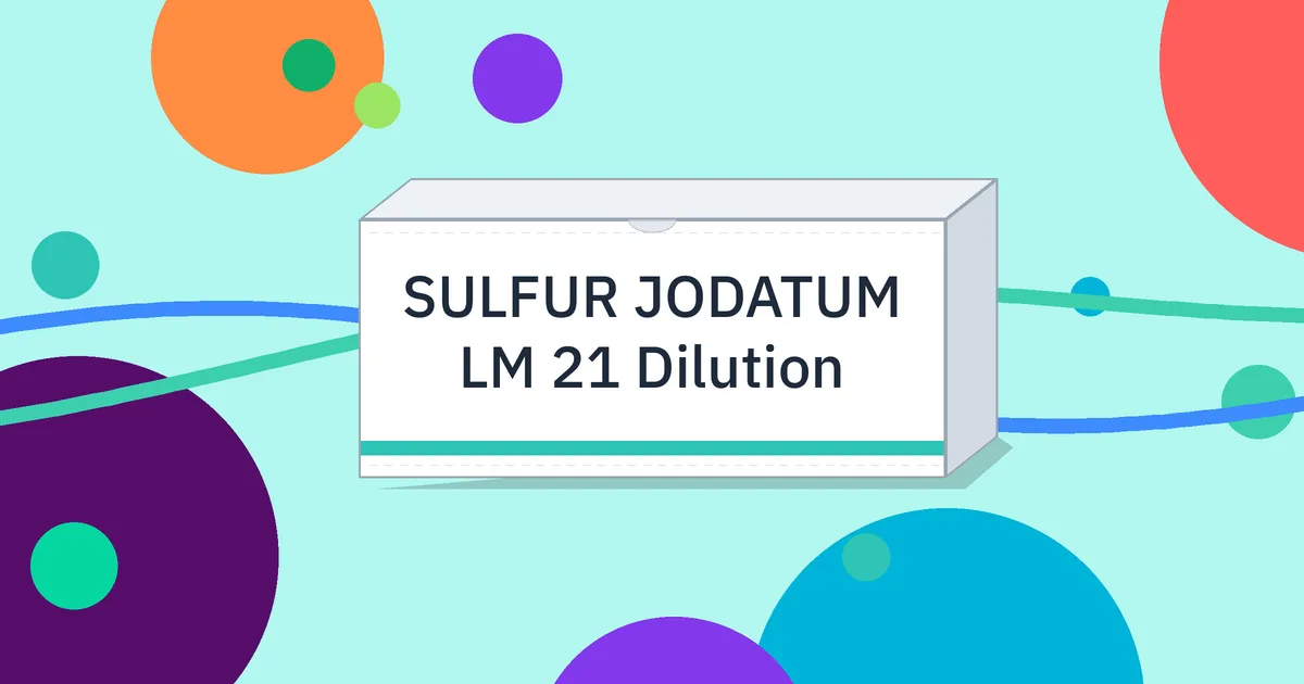 Symbolbild: Packung mit der Aufschrift SULFUR JODATUM LM 21 Dilution (PZN 13210414) – Verfügbarkeit und Bezug in Apotheken in Frankfurt am Main