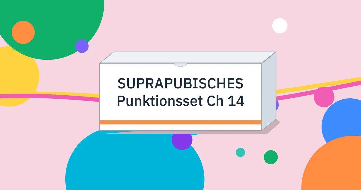 Symbolbild: Packung mit der Aufschrift SUPRAPUBISCHES Punktionsset Ch 14 (PZN 13163502) – Verfügbarkeit und Bezug in Apotheken in Frankfurt am Main