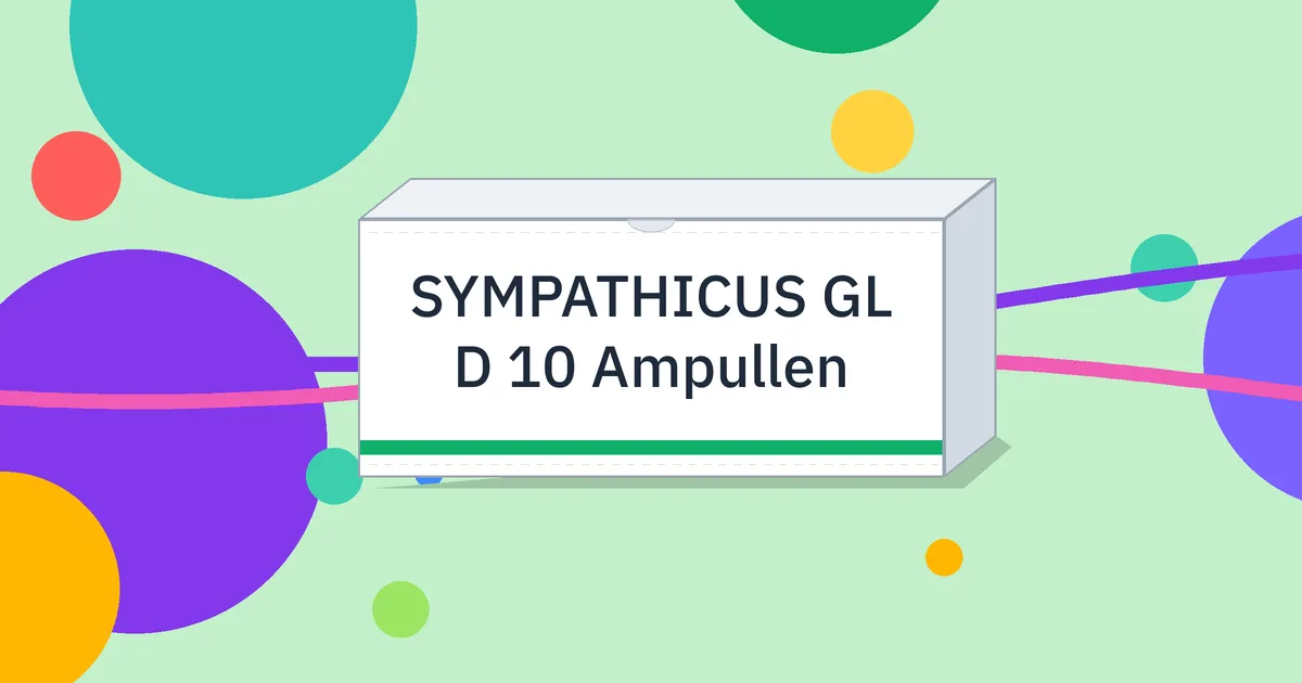 Symbolbild: Packung mit der Aufschrift SYMPATHICUS GL D 10 Ampullen (PZN 03658645) – Verfügbarkeit und Bezug in Apotheken in Frankfurt am Main