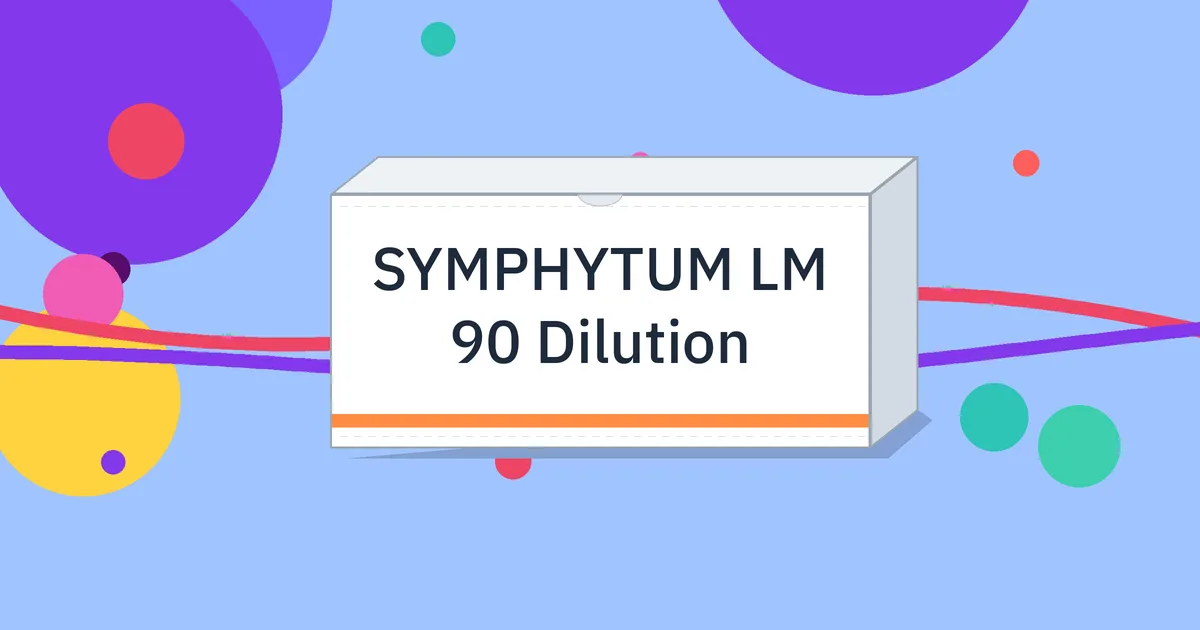 Symbolbild: Packung mit der Aufschrift SYMPHYTUM LM 90 Dilution (PZN 13211968) – Verfügbarkeit und Bezug in Apotheken in Frankfurt am Main