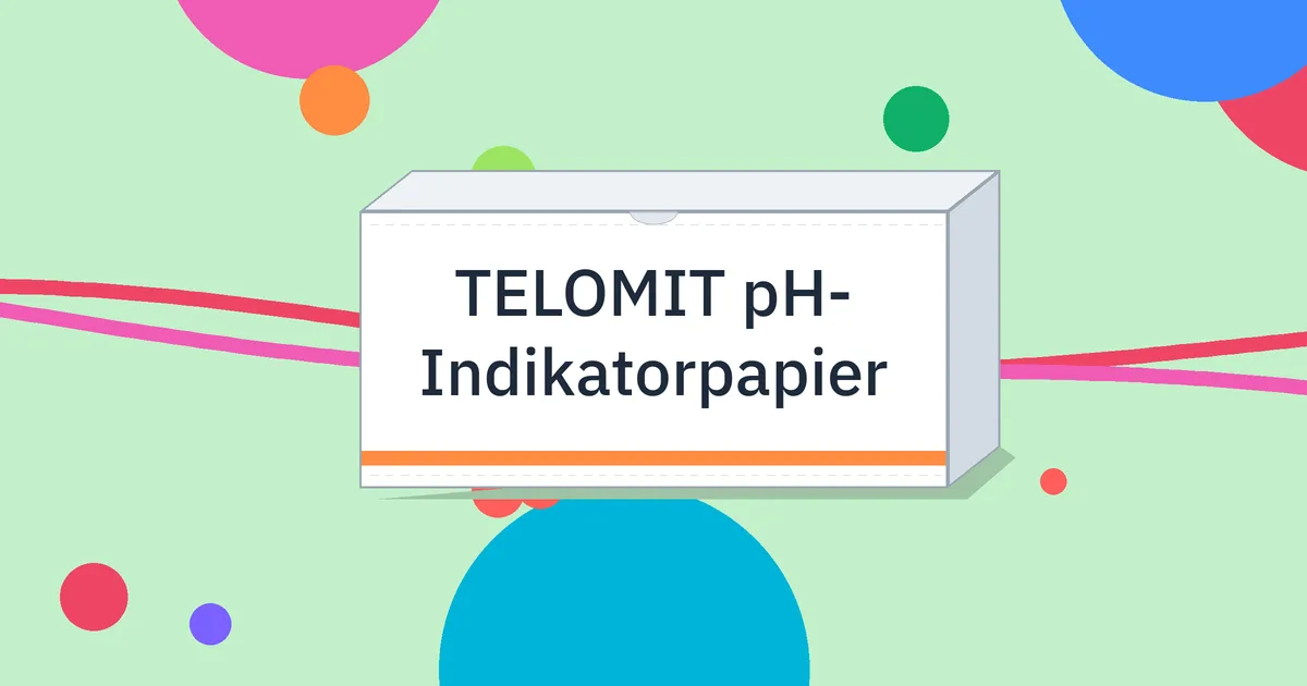 Symbolbild: Packung mit der Aufschrift TELOMIT pH-Indikatorpapier (PZN 19751996) – Verfügbarkeit und Bezug in Apotheken in Frankfurt am Main