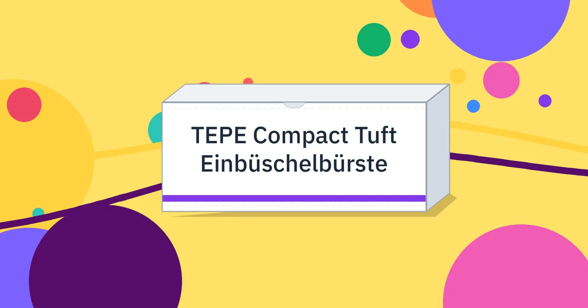 Symbolbild: Packung mit der Aufschrift TEPE Compact Tuft Einbüschelbürste (PZN 19238566) – Verfügbarkeit und Bezug in Apotheken in Frankfurt am Main