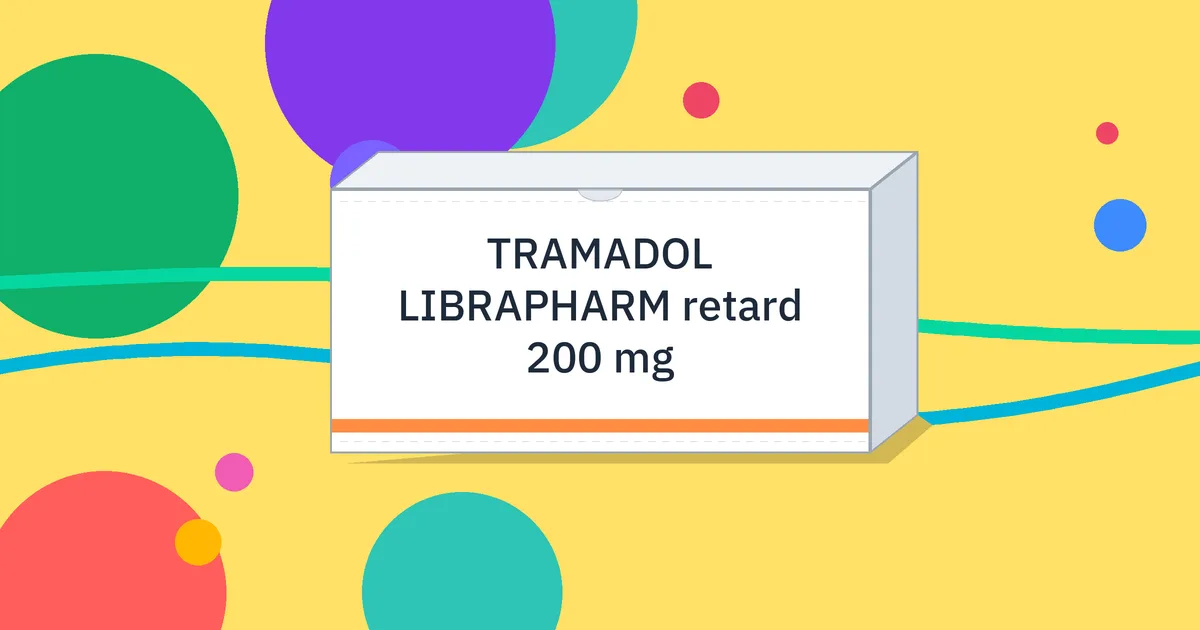 Symbolbild: Packung mit der Aufschrift TRAMADOL LIBRAPHARM retard 200 mg (PZN 06818173) – Verfügbarkeit und Bezug in Apotheken in Frankfurt am Main