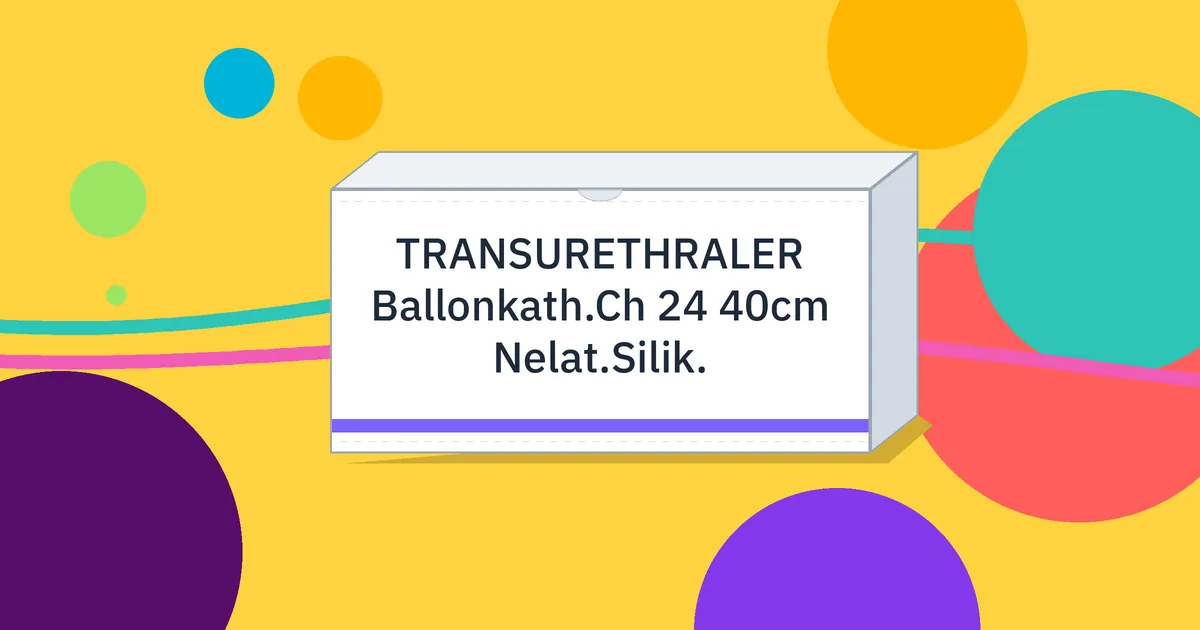 Symbolbild: Packung mit der Aufschrift TRANSURETHRALER Ballonkath.Ch 24 40cm Nelat.Silik. (PZN 01150440) – Verfügbarkeit und Bezug in Apotheken in Frankfurt am Main