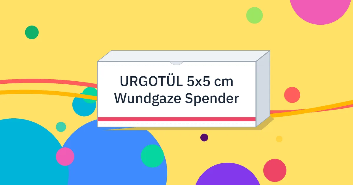 Symbolbild: Packung mit der Aufschrift URGOTÜL 5x5 cm Wundgaze Spender (PZN 01161254) – Verfügbarkeit und Bezug in Apotheken in Frankfurt am Main