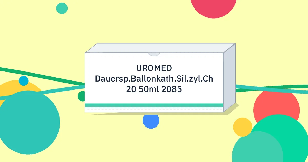 Symbolbild: Packung mit der Aufschrift UROMED Dauersp.Ballonkath.Sil.zyl.Ch 20 50ml 2085 (PZN 04672883) – Verfügbarkeit und Bezug in Apotheken in Frankfurt am Main