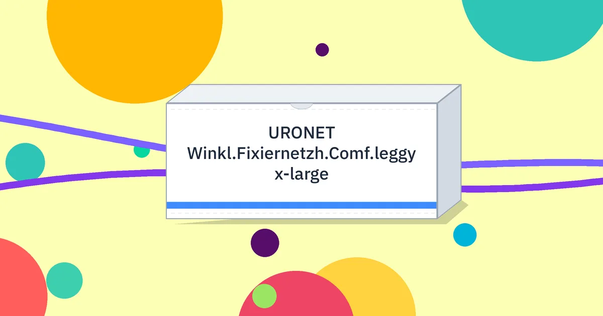 Symbolbild: Packung mit der Aufschrift URONET Winkl.Fixiernetzh.Comf.leggy x-large (PZN 00477765) – Verfügbarkeit und Bezug in Apotheken in Frankfurt am Main