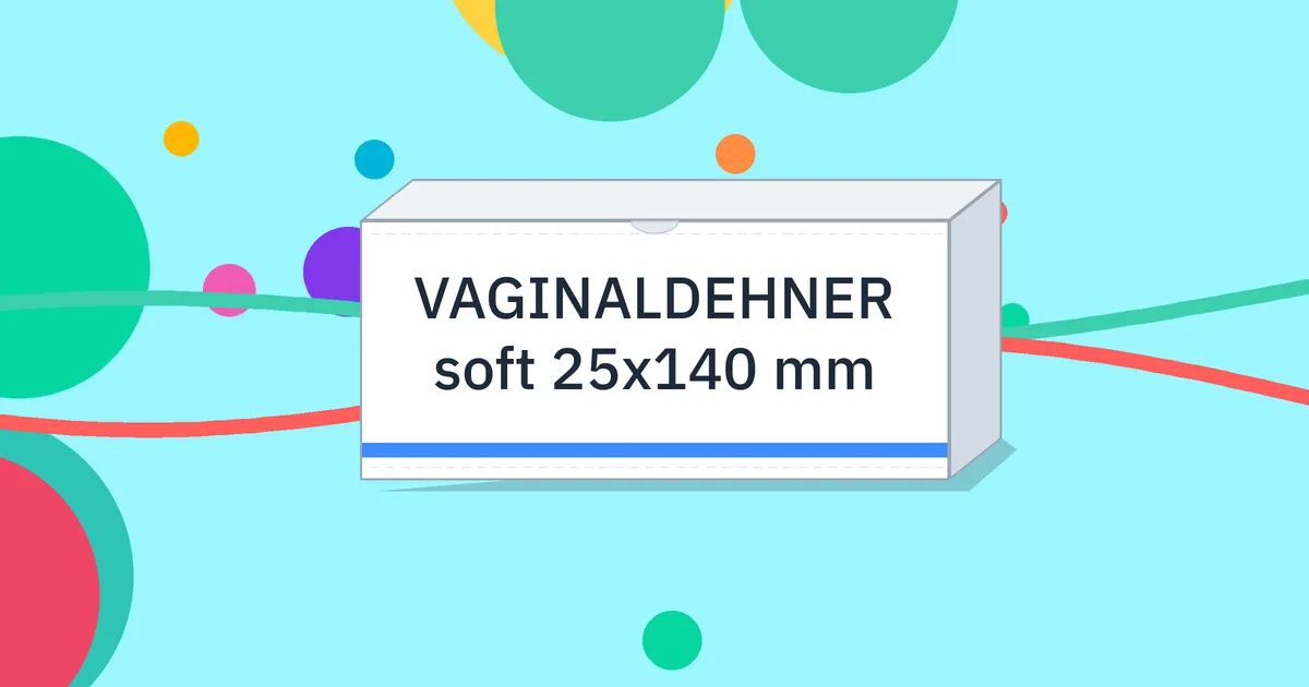 Symbolbild: Packung mit der Aufschrift VAGINALDEHNER soft 25x140 mm (PZN 01337664) – Verfügbarkeit und Bezug in Apotheken in Frankfurt am Main