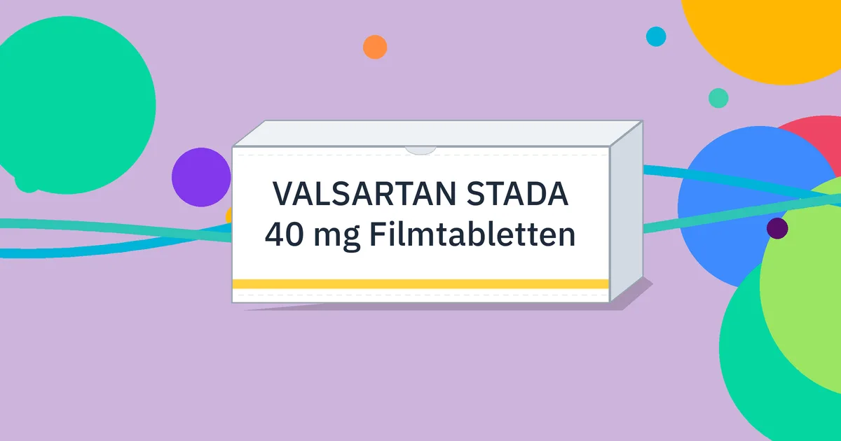 Symbolbild: Packung mit der Aufschrift VALSARTAN STADA 40 mg Filmtabletten (PZN 07778228) – Verfügbarkeit und Bezug in Apotheken in Frankfurt am Main