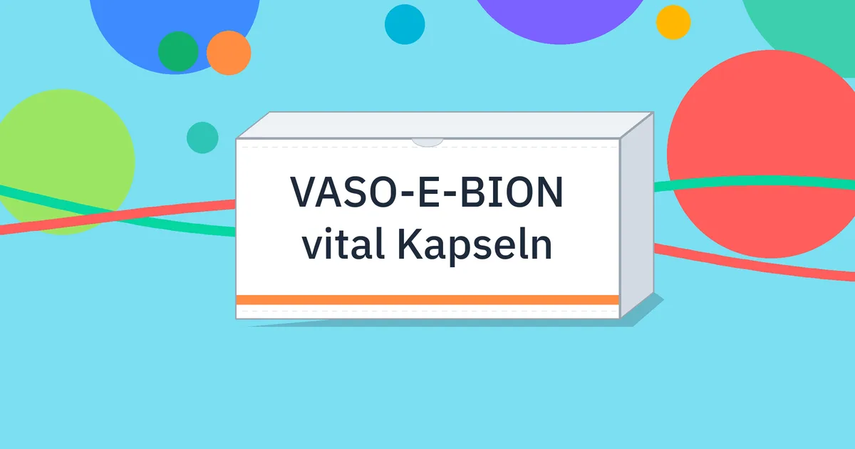 Symbolbild: Packung mit der Aufschrift VASO-E-BION vital Kapseln (PZN 20040183) – Verfügbarkeit und Bezug in Apotheken in Frankfurt am Main