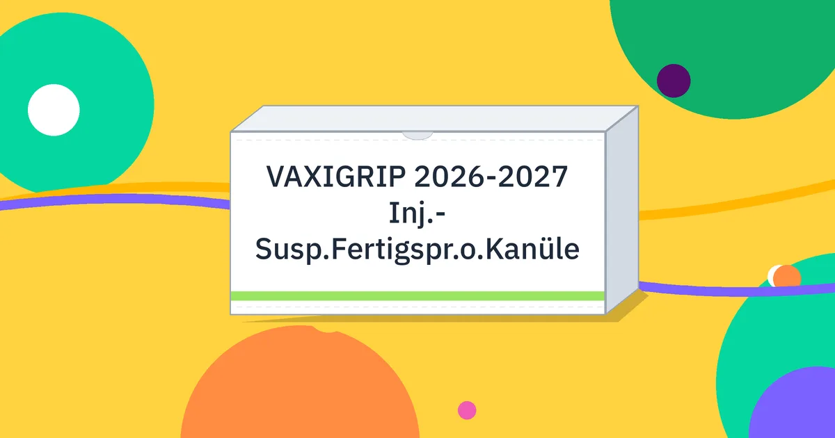 Symbolbild: Packung mit der Aufschrift VAXIGRIP 2026-2027 Inj.-Susp.Fertigspr.o.Kanüle (PZN 20174529) – Verfügbarkeit und Bezug in Apotheken in Frankfurt am Main