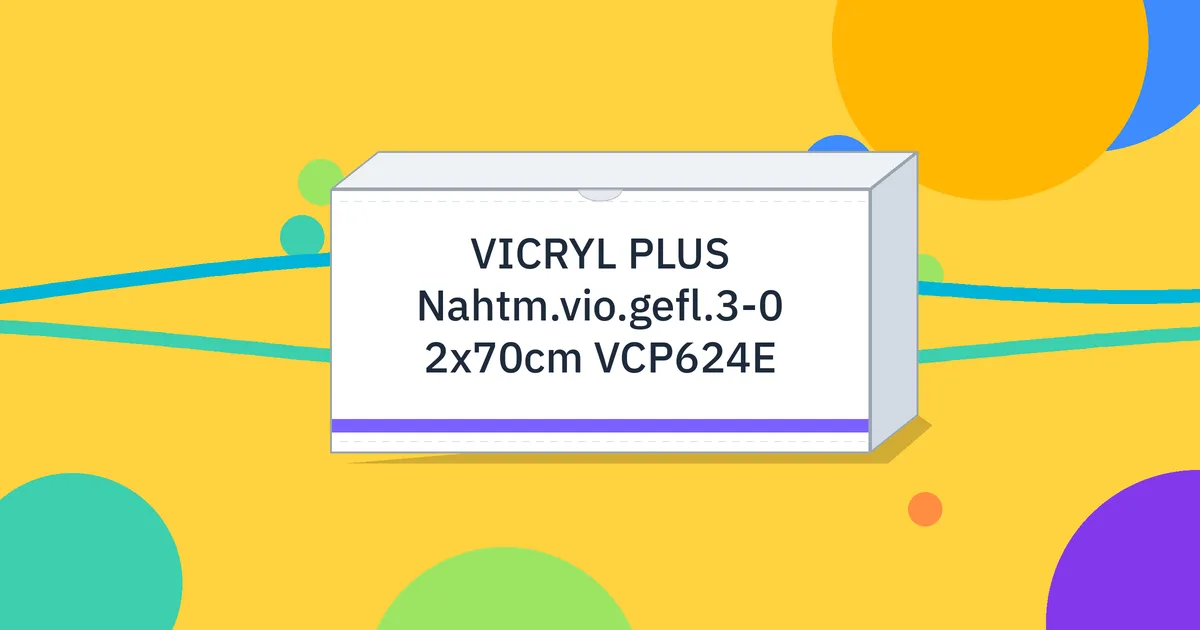 Symbolbild: Packung mit der Aufschrift VICRYL PLUS Nahtm.vio.gefl.3-0 2x70cm VCP624E (PZN 19760802) – Verfügbarkeit und Bezug in Apotheken in Frankfurt am Main