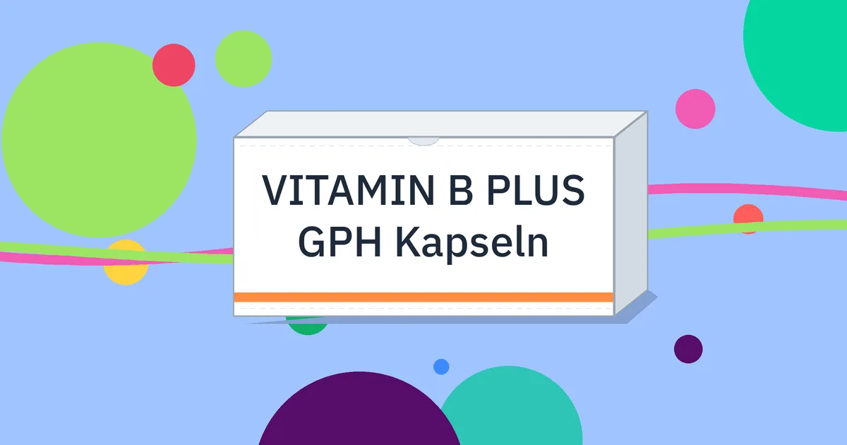 Symbolbild: Packung mit der Aufschrift VITAMIN B PLUS GPH Kapseln (PZN 12737467) – Verfügbarkeit und Bezug in Apotheken in Frankfurt am Main
