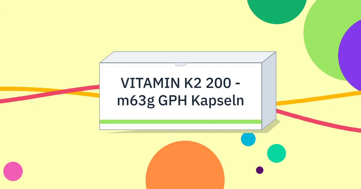 Symbolbild: Packung mit der Aufschrift VITAMIN K2 200 -m63g GPH Kapseln (PZN 13251229) – Verfügbarkeit und Bezug in Apotheken in Frankfurt am Main