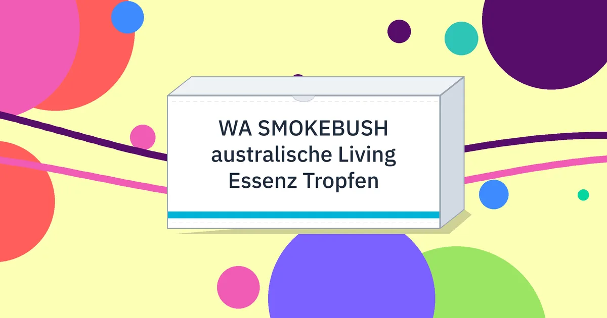 Symbolbild: Packung mit der Aufschrift WA SMOKEBUSH australische Living Essenz Tropfen (PZN 05011310) – Verfügbarkeit und Bezug in Apotheken in Frankfurt am Main