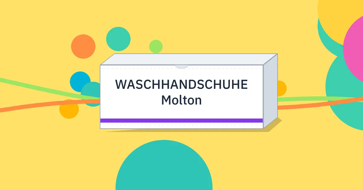 Symbolbild: Packung mit der Aufschrift WASCHHANDSCHUHE Molton (PZN 09336931) – Verfügbarkeit und Bezug in Apotheken in Frankfurt am Main