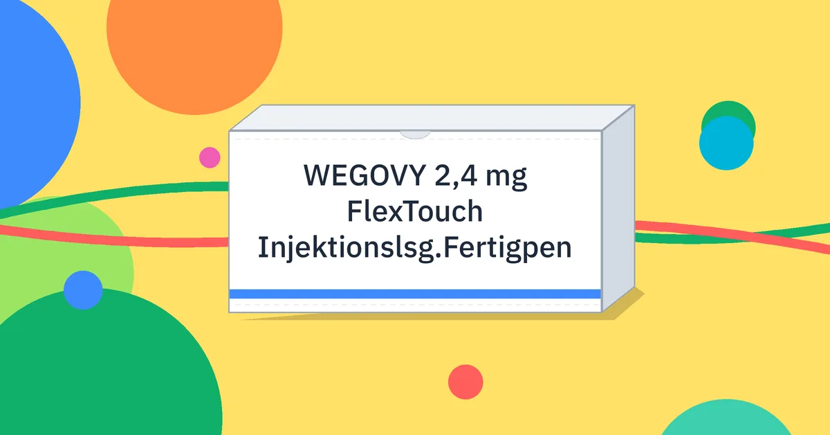 Symbolbild: Packung mit der Aufschrift WEGOVY 2,4 mg FlexTouch Injektionslsg.Fertigpen (PZN 20015570) – Verfügbarkeit und Bezug in Apotheken in Frankfurt am Main