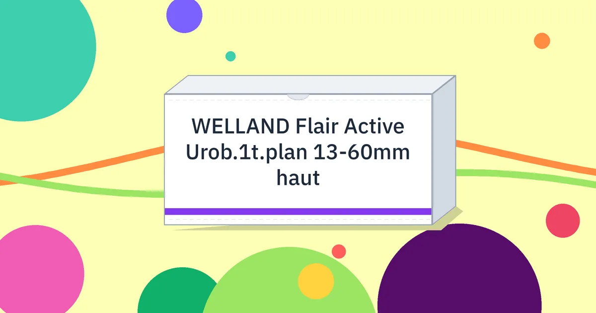 Symbolbild: Packung mit der Aufschrift WELLAND Flair Active Urob.1t.plan 13-60mm haut (PZN 06816085) – Verfügbarkeit und Bezug in Apotheken in Frankfurt am Main