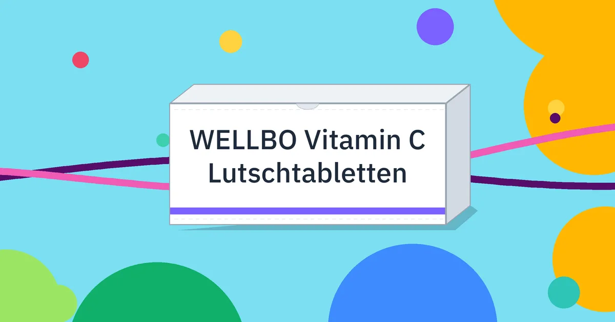 Symbolbild: Packung mit der Aufschrift WELLBO Vitamin C Lutschtabletten (PZN 05024413) – Verfügbarkeit und Bezug in Apotheken in Frankfurt am Main