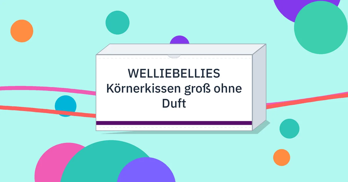 Symbolbild: Packung mit der Aufschrift WELLIEBELLIES Körnerkissen groß ohne Duft (PZN 19080119) – Verfügbarkeit und Bezug in Apotheken in Frankfurt am Main