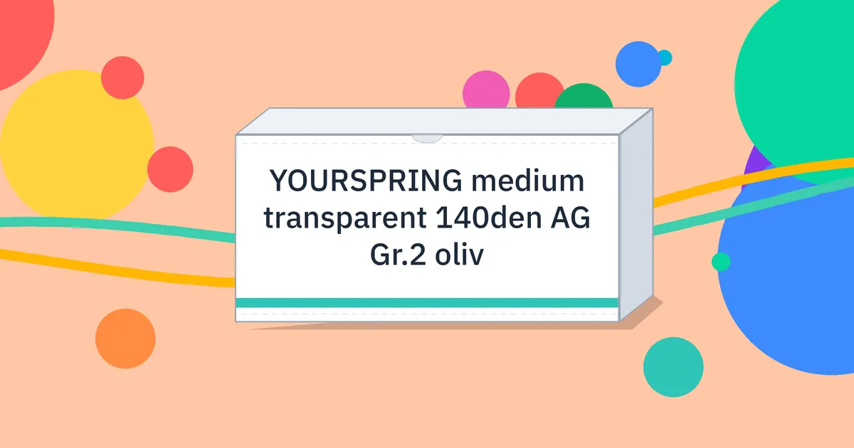 Symbolbild: Packung mit der Aufschrift YOURSPRING medium transparent 140den AG Gr.2 oliv (PZN 18057207) – Verfügbarkeit und Bezug in Apotheken in Frankfurt am Main