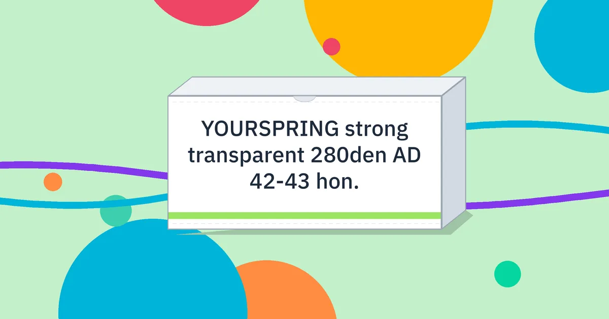 Symbolbild: Packung mit der Aufschrift YOURSPRING strong transparent 280den AD 42-43 hon. (PZN 18058460) – Verfügbarkeit und Bezug in Apotheken in Frankfurt am Main