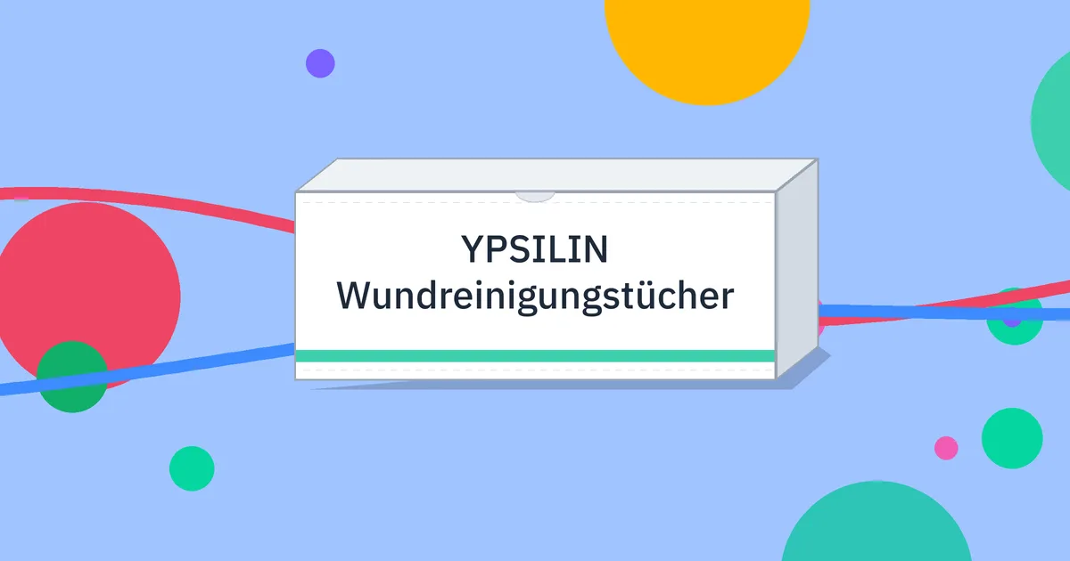 Symbolbild: Packung mit der Aufschrift YPSILIN Wundreinigungstücher (PZN 05012999) – Verfügbarkeit und Bezug in Apotheken in Frankfurt am Main