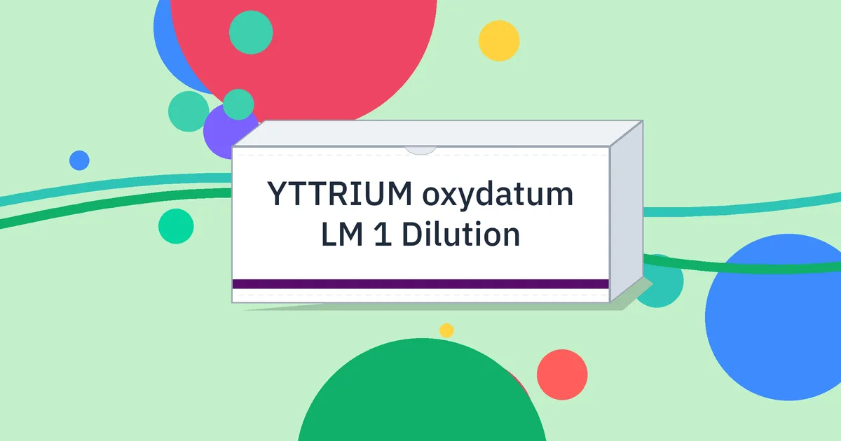 Symbolbild: Packung mit der Aufschrift YTTRIUM oxydatum LM 1 Dilution (PZN 13287569) – Verfügbarkeit und Bezug in Apotheken in Frankfurt am Main