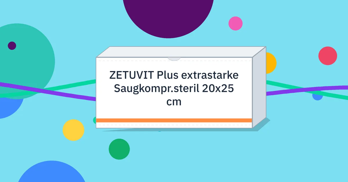 Symbolbild: Packung mit der Aufschrift ZETUVIT Plus extrastarke Saugkompr.steril 20x25 cm (PZN 04871789) – Verfügbarkeit und Bezug in Apotheken in Frankfurt am Main