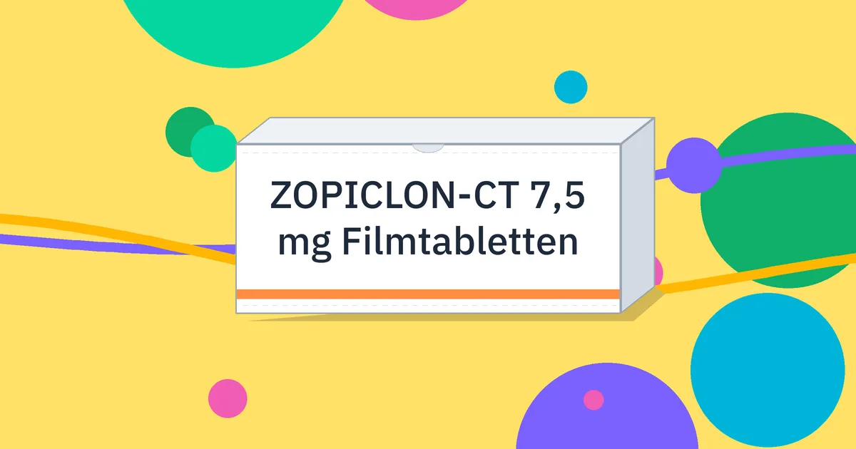 Symbolbild: Packung mit der Aufschrift ZOPICLON-CT 7,5 mg Filmtabletten (PZN 00599089) – Verfügbarkeit und Bezug in Apotheken in Frankfurt am Main
