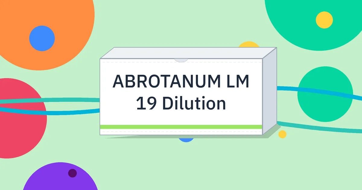 Symbolbild: Packung mit der Aufschrift ABROTANUM LM 19 Dilution (PZN 12750717) – Verfügbarkeit und Bezug in Apotheken in Frankfurt am Main