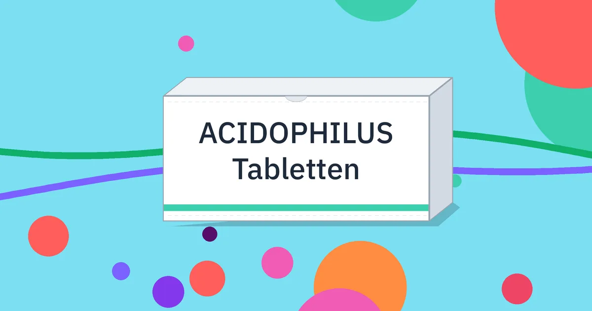 Symbolbild: Packung mit der Aufschrift ACIDOPHILUS Tabletten (PZN 08502190) – Verfügbarkeit und Bezug in Apotheken in Frankfurt am Main