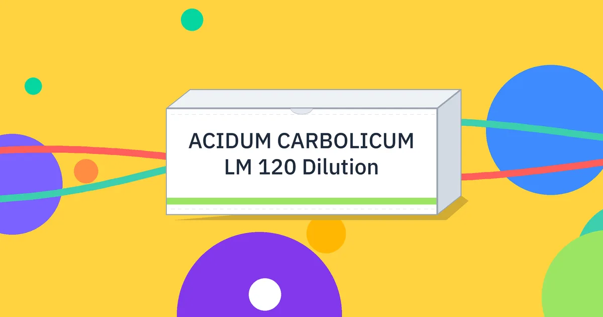 Symbolbild: Packung mit der Aufschrift ACIDUM CARBOLICUM LM 120 Dilution (PZN 13272266) – Verfügbarkeit und Bezug in Apotheken in Frankfurt am Main