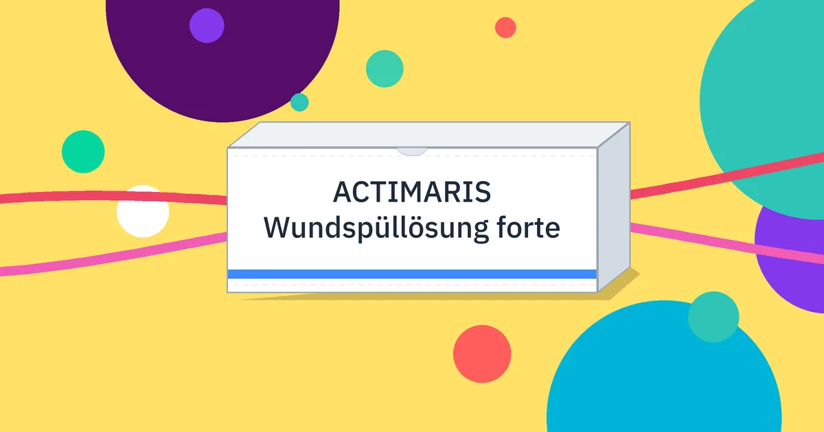 Symbolbild: Packung mit der Aufschrift ACTIMARIS Wundspüllösung forte (PZN 10259035) – Verfügbarkeit und Bezug in Apotheken in Frankfurt am Main