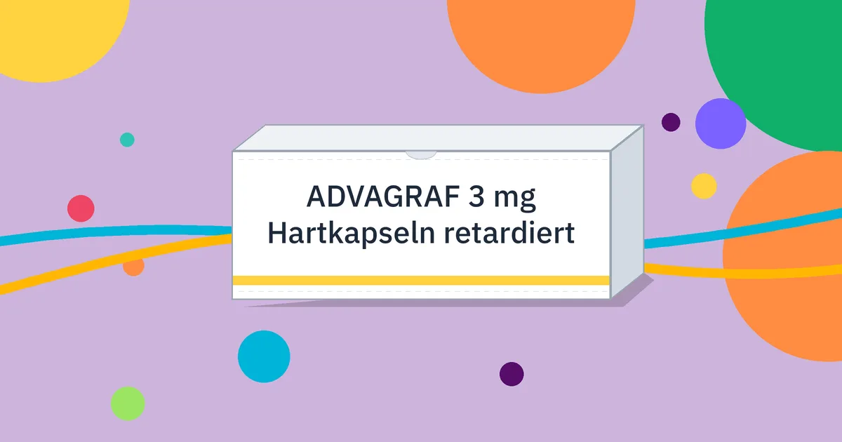Symbolbild: Packung mit der Aufschrift ADVAGRAF 3 mg Hartkapseln retardiert (PZN 17586346) – Verfügbarkeit und Bezug in Apotheken in Frankfurt am Main
