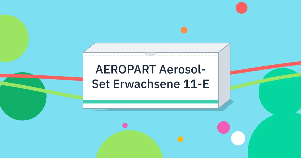 Symbolbild: Packung mit der Aufschrift AEROPART Aerosol-Set Erwachsene 11-E (PZN 19631217) – Verfügbarkeit und Bezug in Apotheken in Frankfurt am Main