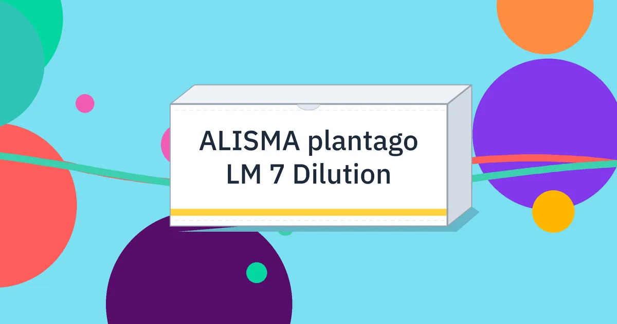 Symbolbild: Packung mit der Aufschrift ALISMA plantago LM 7 Dilution (PZN 13310558) – Verfügbarkeit und Bezug in Apotheken in Frankfurt am Main