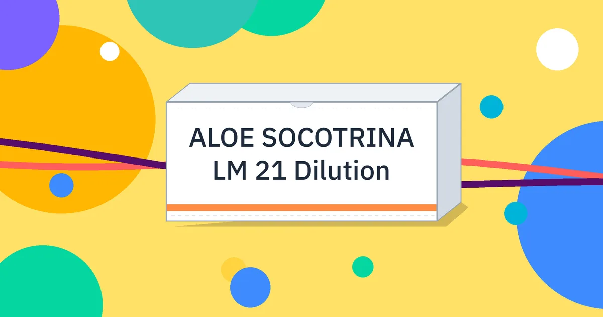 Symbolbild: Packung mit der Aufschrift ALOE SOCOTRINA LM 21 Dilution (PZN 13313516) – Verfügbarkeit und Bezug in Apotheken in Frankfurt am Main