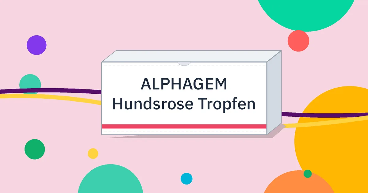 Symbolbild: Packung mit der Aufschrift ALPHAGEM Hundsrose Tropfen (PZN 20297841) – Verfügbarkeit und Bezug in Apotheken in Frankfurt am Main