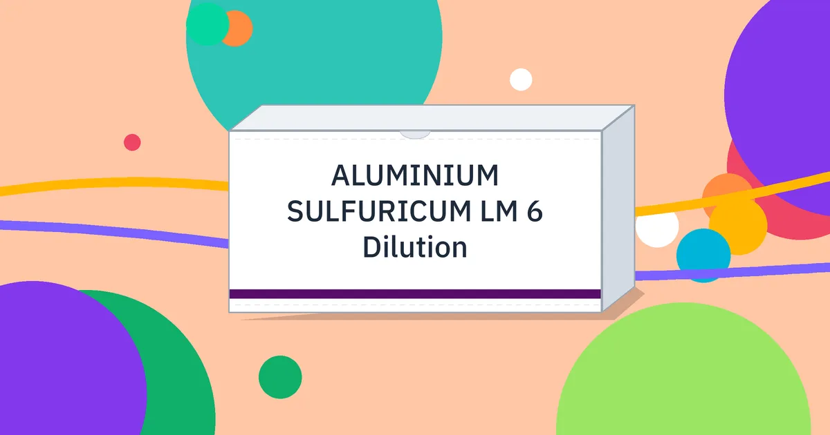 Symbolbild: Packung mit der Aufschrift ALUMINIUM SULFURICUM LM 6 Dilution (PZN 13317543) – Verfügbarkeit und Bezug in Apotheken in Frankfurt am Main