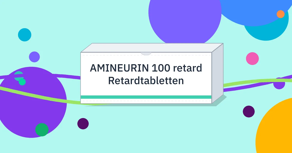 Symbolbild: Packung mit der Aufschrift AMINEURIN 100 retard Retardtabletten (PZN 04461620) – Verfügbarkeit und Bezug in Apotheken in Frankfurt am Main