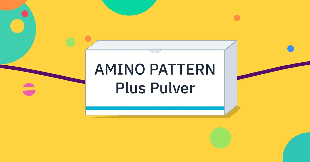 Symbolbild: Packung mit der Aufschrift AMINO PATTERN Plus Pulver (PZN 17573154) – Verfügbarkeit und Bezug in Apotheken in Frankfurt am Main