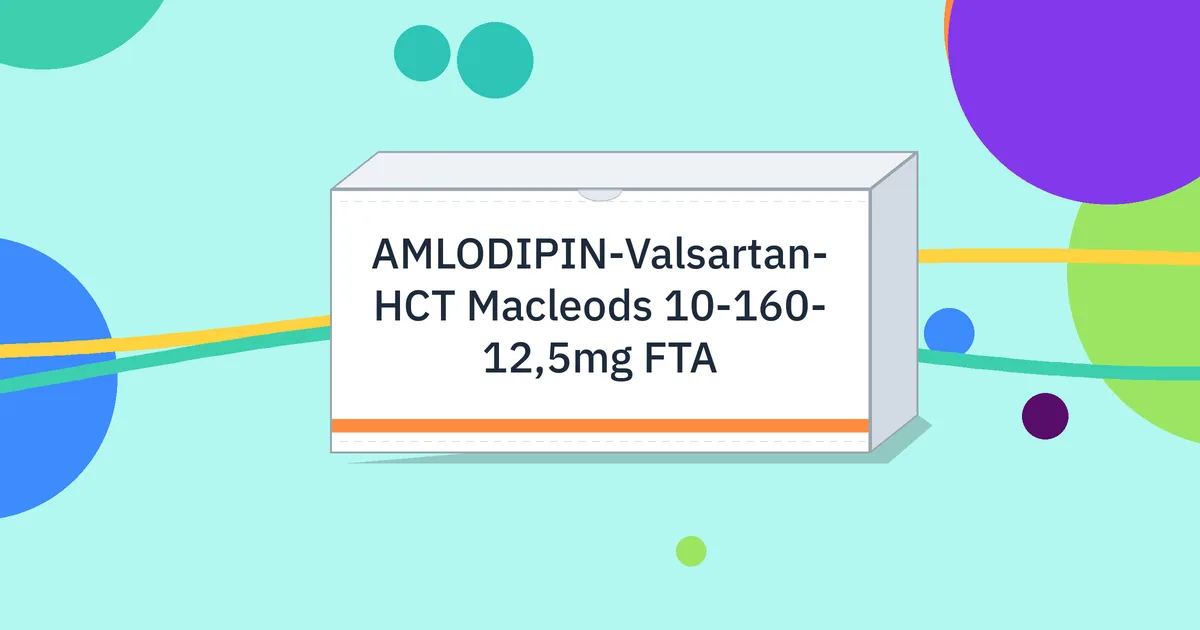 Symbolbild: Packung mit der Aufschrift AMLODIPIN-Valsartan-HCT Macleods 10-160-12,5mg FTA (PZN 20410088) – Verfügbarkeit und Bezug in Apotheken in Frankfurt am Main