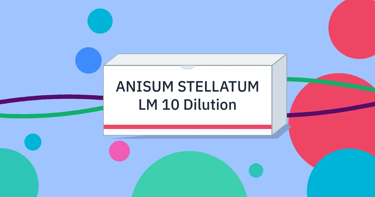Symbolbild: Packung mit der Aufschrift ANISUM STELLATUM LM 10 Dilution (PZN 13369333) – Verfügbarkeit und Bezug in Apotheken in Frankfurt am Main