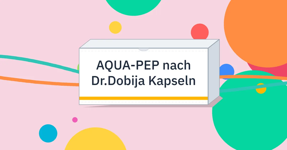 Symbolbild: Packung mit der Aufschrift AQUA-PEP nach Dr.Dobija Kapseln (PZN 19793492) – Verfügbarkeit und Bezug in Apotheken in Frankfurt am Main