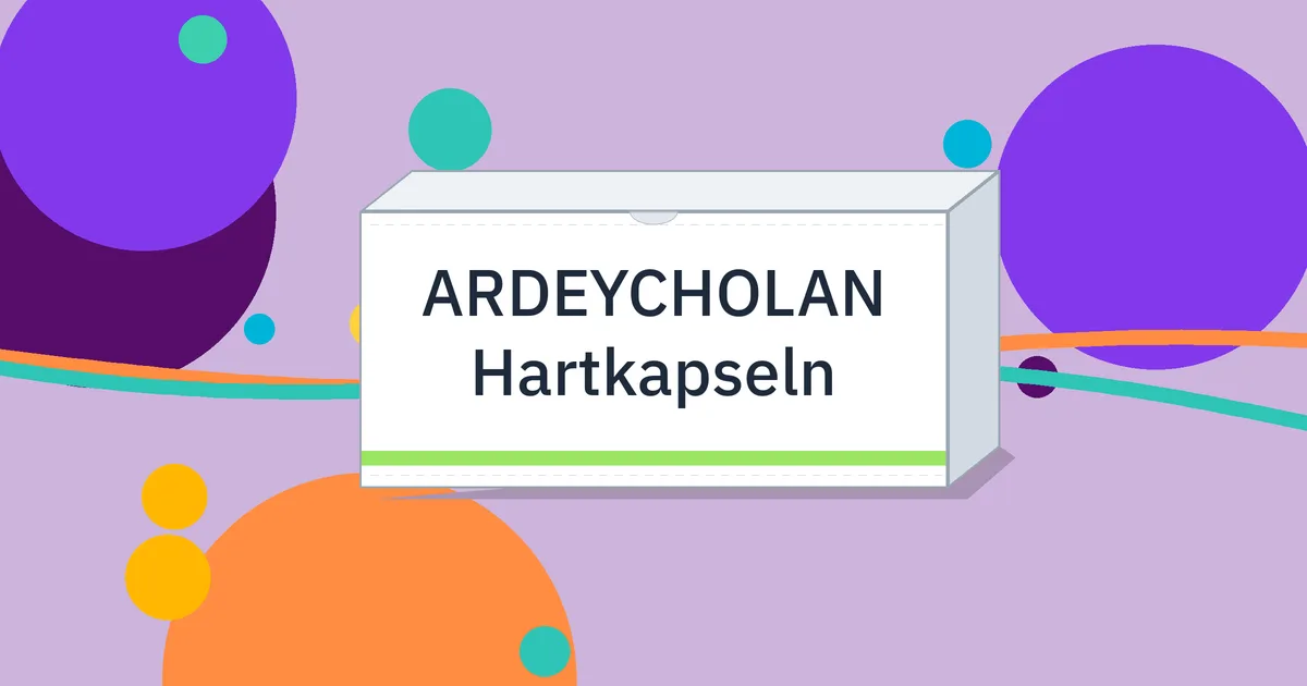 Symbolbild: Packung mit der Aufschrift ARDEYCHOLAN Hartkapseln (PZN 06704630) – Verfügbarkeit und Bezug in Apotheken in Frankfurt am Main