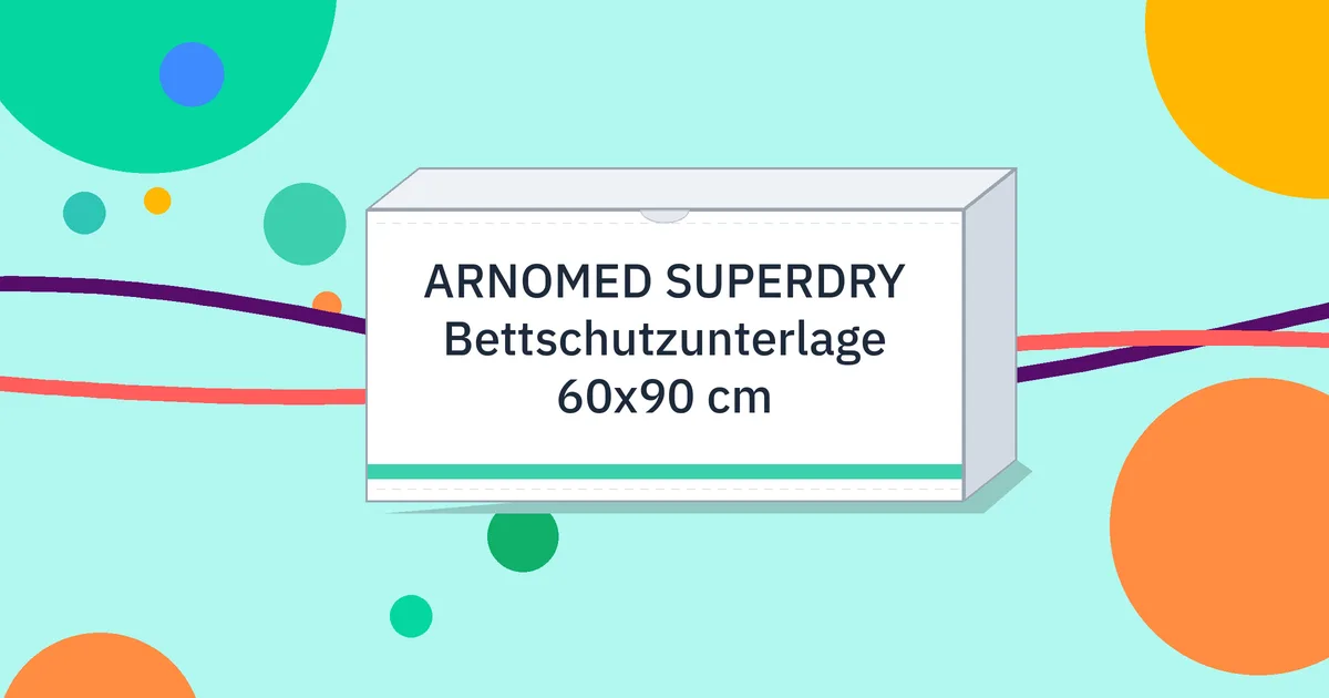 Symbolbild: Packung mit der Aufschrift ARNOMED SUPERDRY Bettschutzunterlage 60x90 cm (PZN 19306948) – Verfügbarkeit und Bezug in Apotheken in Frankfurt am Main