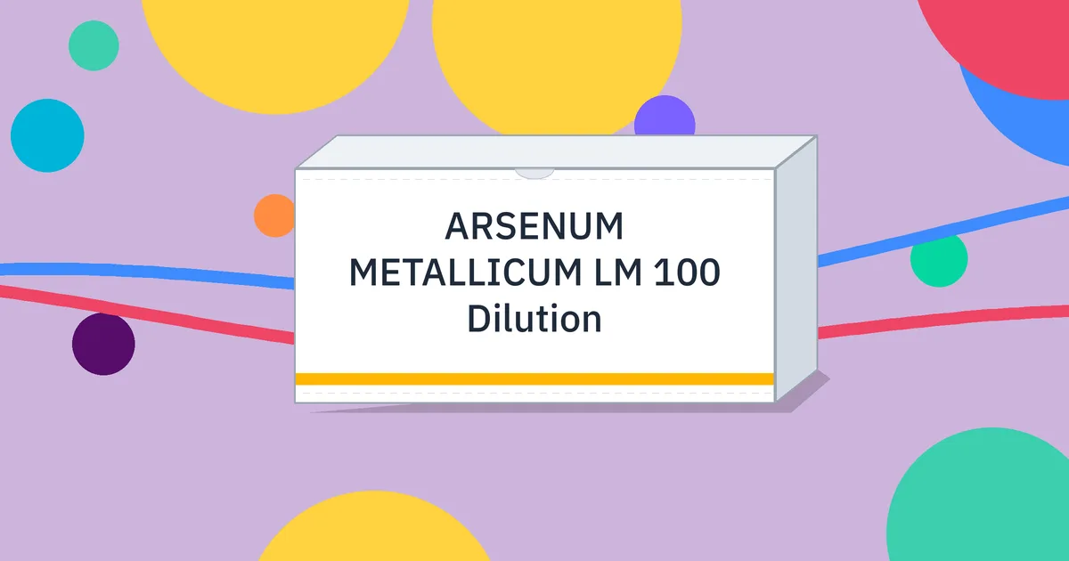 Symbolbild: Packung mit der Aufschrift ARSENUM METALLICUM LM 100 Dilution (PZN 12779626) – Verfügbarkeit und Bezug in Apotheken in Frankfurt am Main