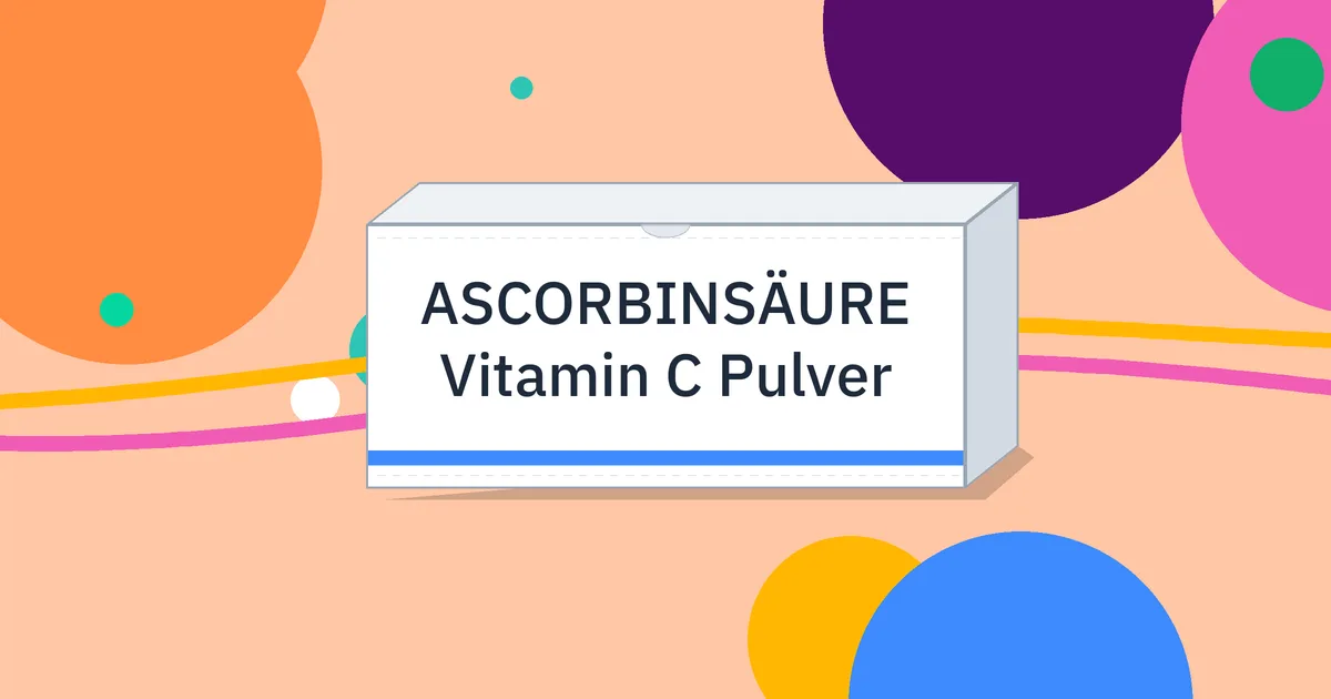 Symbolbild: Packung mit der Aufschrift ASCORBINSÄURE Vitamin C Pulver (PZN 03371783) – Verfügbarkeit und Bezug in Apotheken in Frankfurt am Main